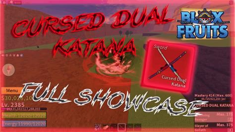 Cursed Dual Katana Full Showcase Blox Fruits Youtube