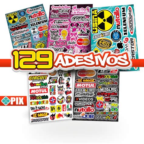 Kit 3 Und Adesivos 59d Coracao Moto Grau Bike Motocross
