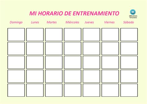 Programa De Entrenamiento Templates At Allbusinesstemplates