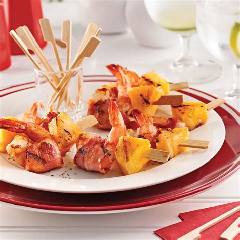 Mini Brochettes De Crevettes Ananas Et Pancetta Je Cuisine