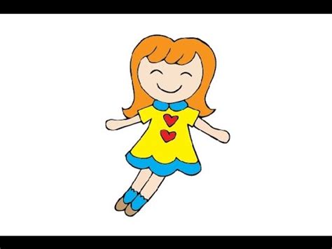 How To Draw A Doll Easy Step By Step Youtube