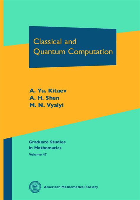 pdf classical and quantum computation alexander shen