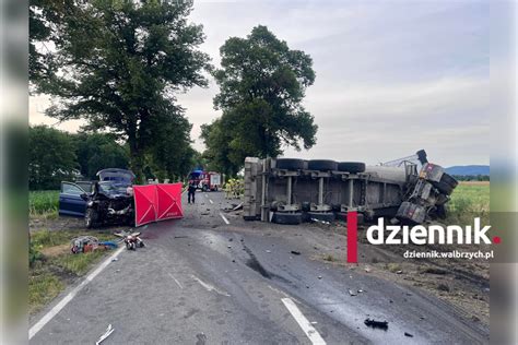 Tragiczny wypadek na trasie ze Świdnicy do Dzierżoniowa Trasa