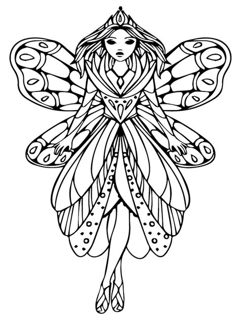 Magnificent Fairy Princess Färbung Seite Kostenlose druckbare