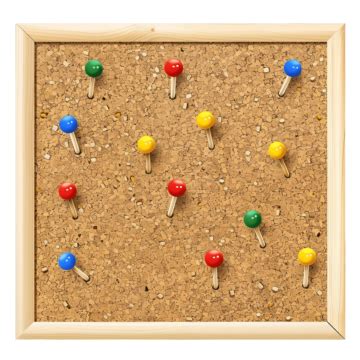 Cork Board With Thumbtacks Vector Illustration Cork Cork Board Board