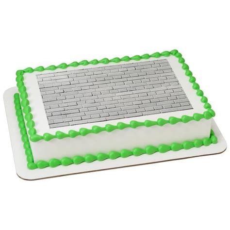 Brick Wall Edible Cake Topper Image Walmart