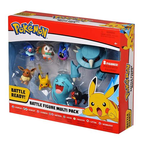8pcs Set Pokemon Battle Ready Set Battle Figure Multi Pack Popplio