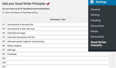 how to create a blog post checklist in wordpress
