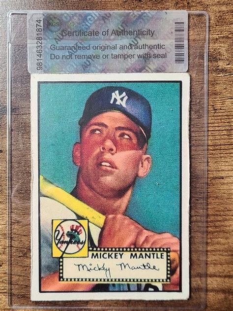 Mickey Mantle Topps 311 Reprint Baseball Card In Soft Case Etsy Ireland