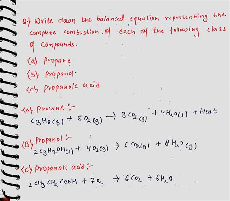 Solved 3 Write Down The Balanced Equation Representing The Complete