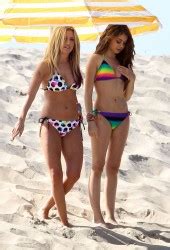 Ashley Tisdale And Sarah Hyland Bikini Candis At Photoshoot On The