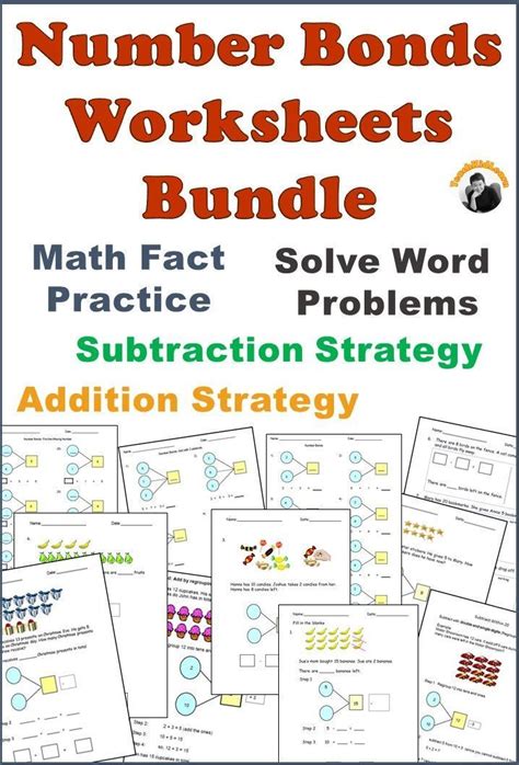 math worksheets k 2 number bonds bundle save 25 add find missing numbers with 2 and 3 add