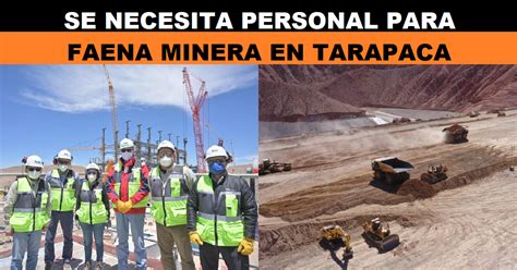 SE NECESITA PERSONAL PARA FAENA MINERA EN TARAPACA