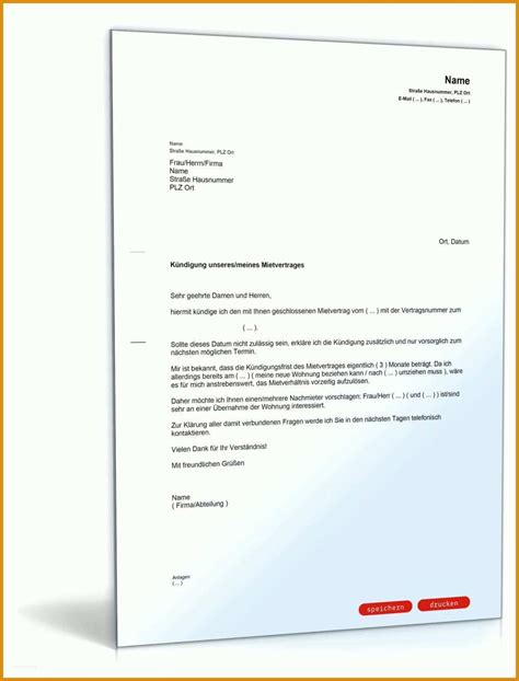 Faszinierend Kündigung Mietvertrag Mieter Nachmieter Muster 933507