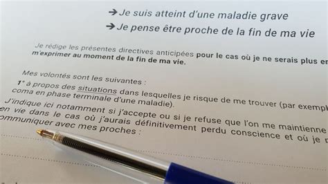 Fin de vie comment rédiger vos directives anticipées pour faire
