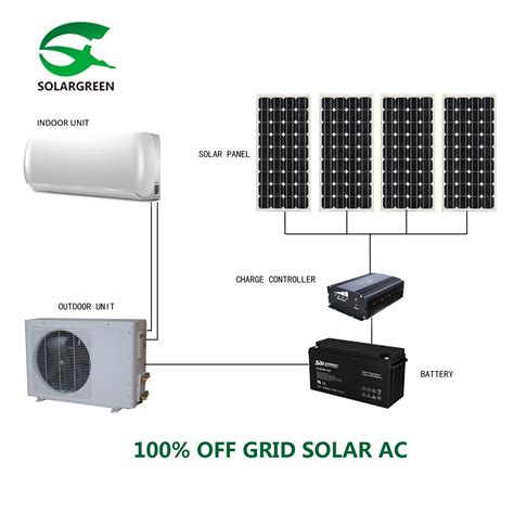DC 12V 24V 48V 100 Off Grid Pure Solar Power Air Conditioner China