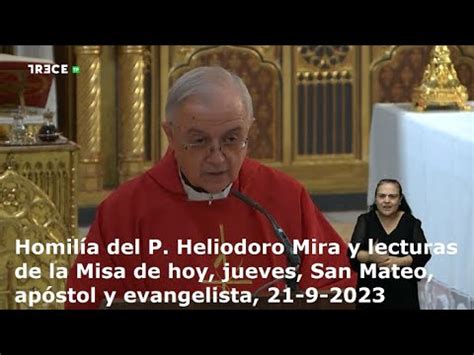 Homilía del P Heliodoro Mira y lecturas de la Misa de hoy jueves San