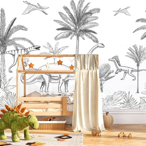 Papier Peint Panoramique Dinosaures Pour B B Babywall