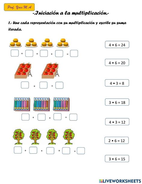 Iniciacion A La Multiplicacion Online Exercise Multiplicacion