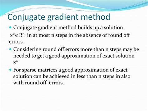 ppt conjugate gradient method powerpoint presentation free download id 2786315