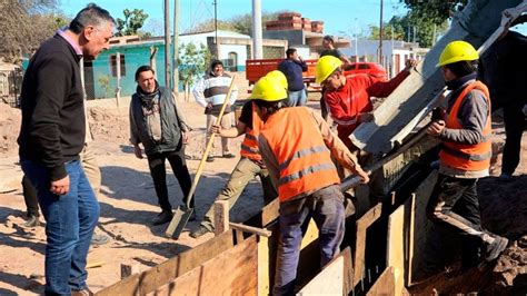 El intendente Roger Nediani visitó la segunda etapa del desagüe de la