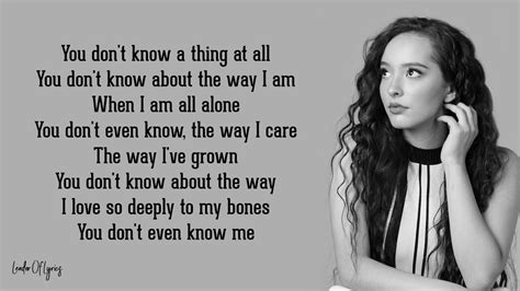 Faouzia YOU DON T EVEN KNOW ME Lyrics YouTube