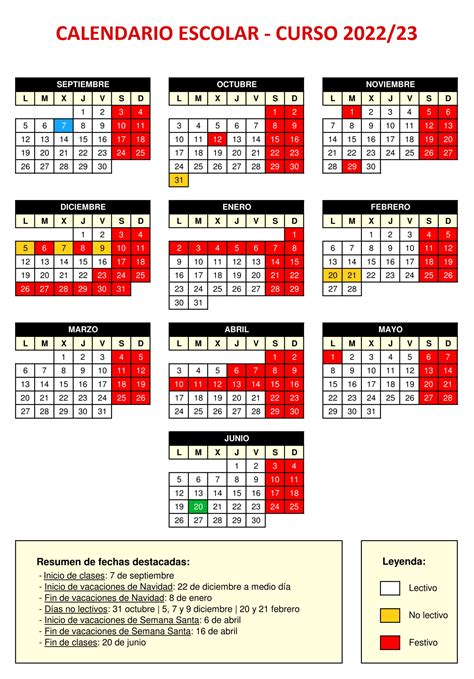 Calendario Escolar 2023 2024 Orihuela Image To U