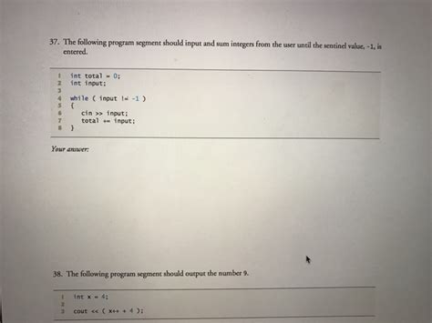 solved 29 what is output by the following program segment
