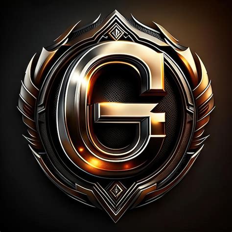 Logotipo De La Letra G Con Detalles Dorados Foto Premium