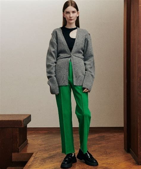 LE CIEL BLEUルシェルブルーのデタッチャブルニットトップ Detatchable Knitted Topカーディガン