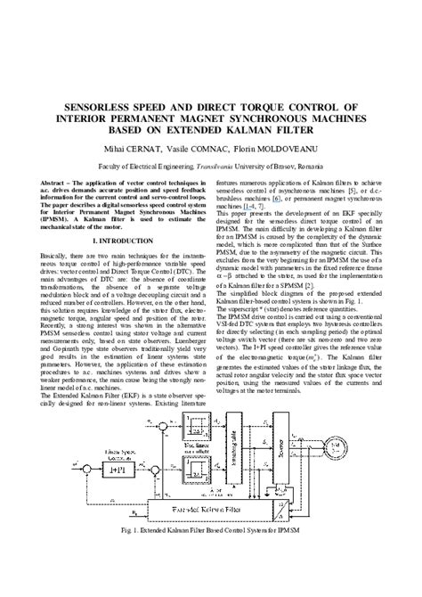 pdf sensorless sd and direct torque control of interior permanent magnet synchronous machine