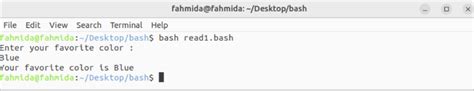 Bash Read Command
