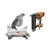 Ridgid Corded In Dual Bevel Miter Saw With Led And Pneumatic