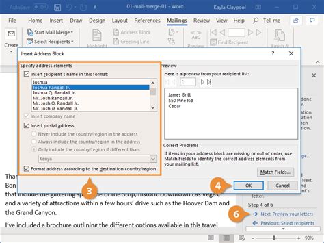 Mail Merge In Word CustomGuide