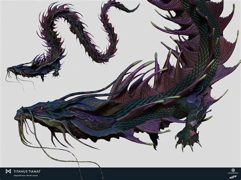 Artstation Titanus Tiamat Official Concept Development Dope Pope