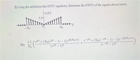 solved 2 using the definition the dtft equation