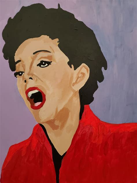 Judy Garland Acrylic Paint In Recent Artwork