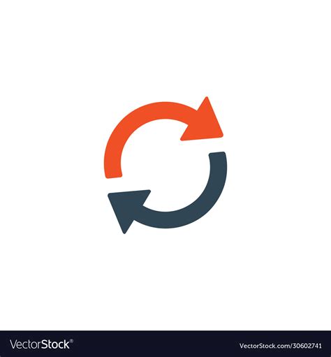 Arrows Refresh Reload Circle Icon Cycle Loop Vector Image