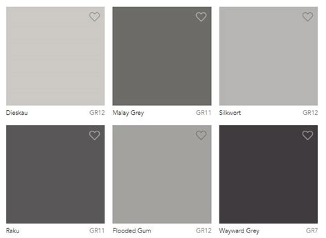 Dulux Paint Colour Chart Grey A Visual Reference Of Charts Chart Master
