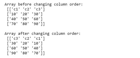 ¿cómo invertir el orden de las columnas en una array con python barcelona geeks