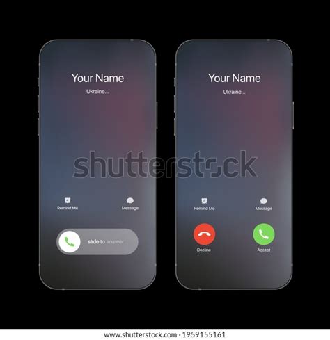 Iphone Call Screen Concept Ui Set Stock Vector Royalty Free 1959155161