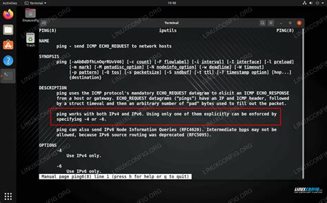 how to ping ipv6 address on linux linux tutorials learn linux configuration