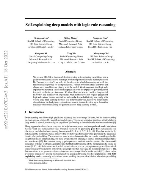 self explaining deep models with logic rule reasoning deepai