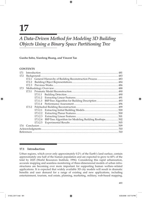 pdf a data driven method for modeling 3d building objects using a binary space partitioning tree