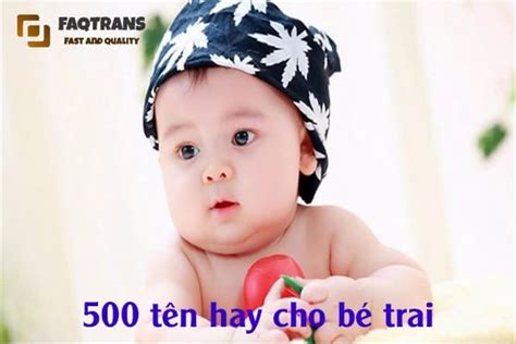 500 tên hay cho bé trai đầy đủ các họ phổ biến năm 2024