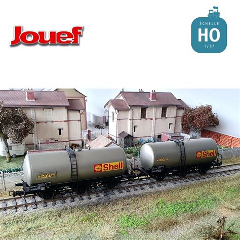 Coffret 2 wagons citernes à 3 essieux Shell SNCF Ep IV HO Jouef HJ6223