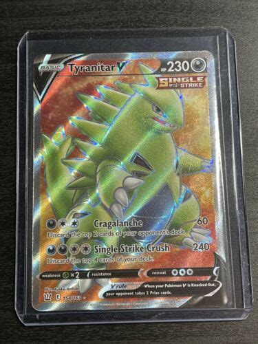 Pokemon Card Tyranitar V Full Art SWSH05 Battle Styles 154 163