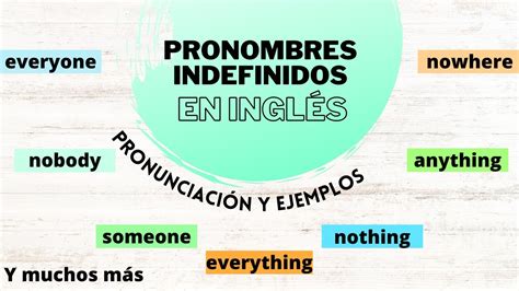 Los Pronombres Indefinidos en Inglés Con Ejemplos YouTube