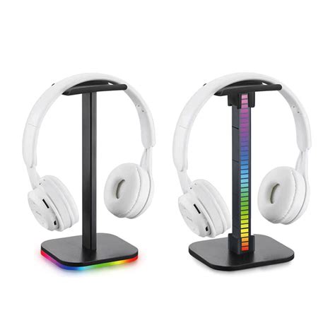 Suporte De Mesa Luzes LED RGB Para Jogos Headphone USB Escorrega