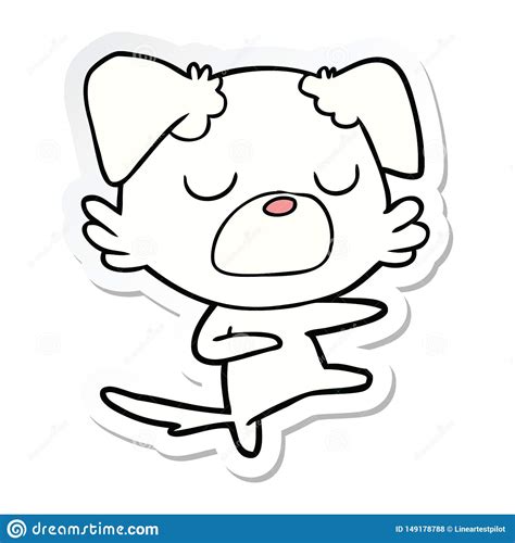 Etiqueta De Um C o Dos Desenhos Animados Ilustração do Vetor